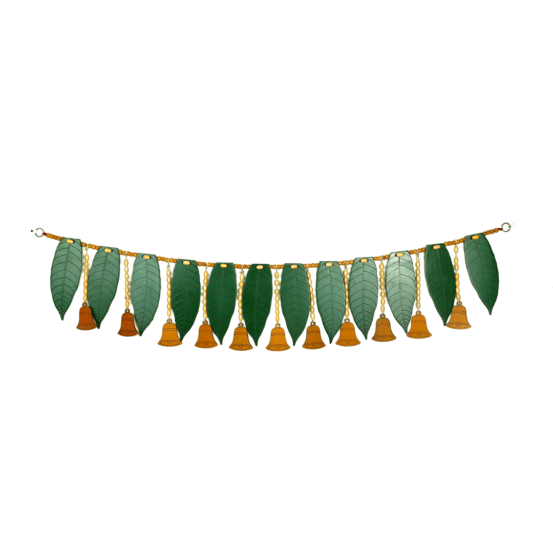 Mango Leaf Thorana with Bell - 12 Leaves – Cycle.in
