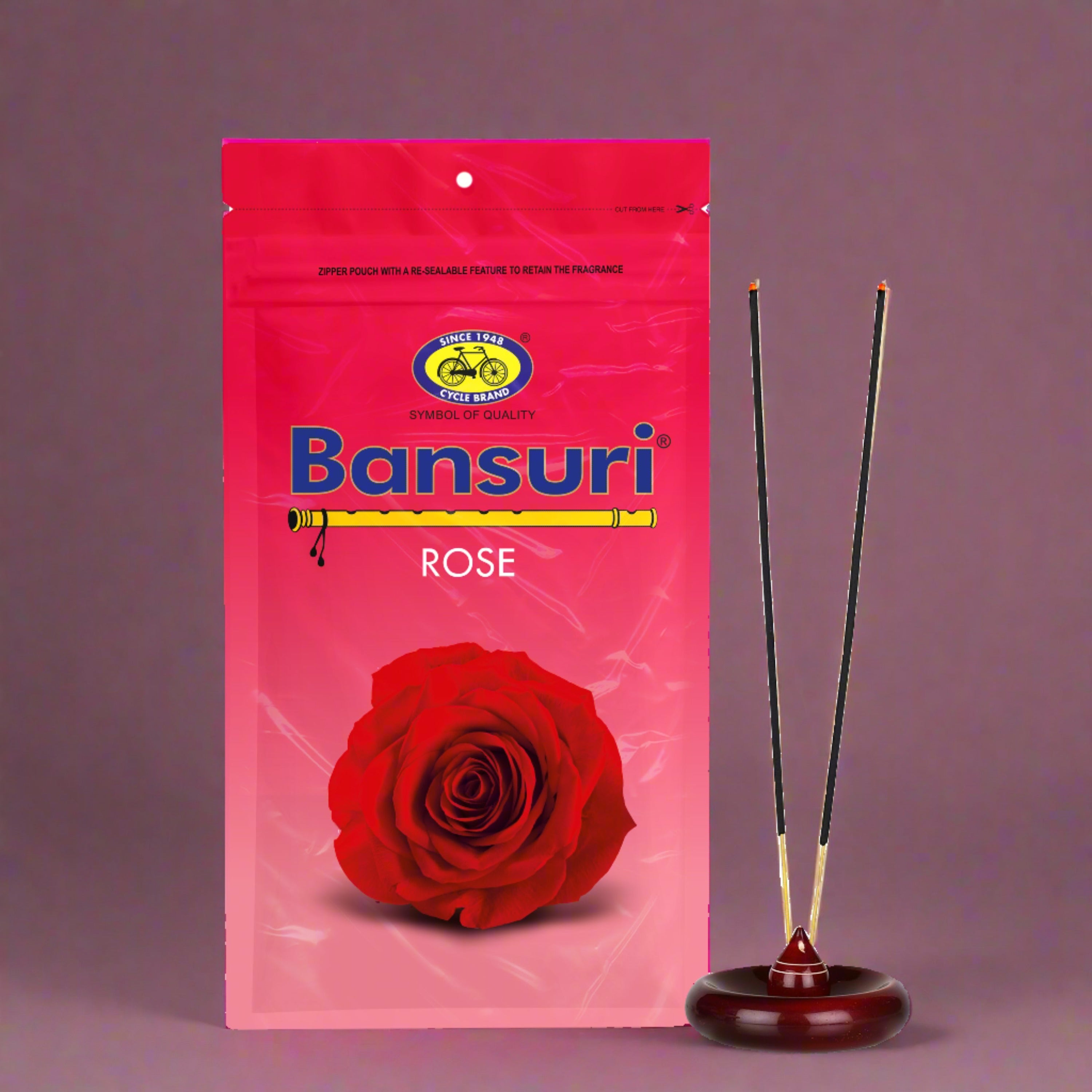 Bansuri Rose Agarbatti (120 g) Pack – Cycle.in