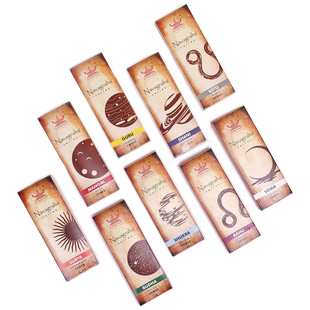 Navagraha Series Temple Cones – Pack of 9 Fragrances – Cycle.in