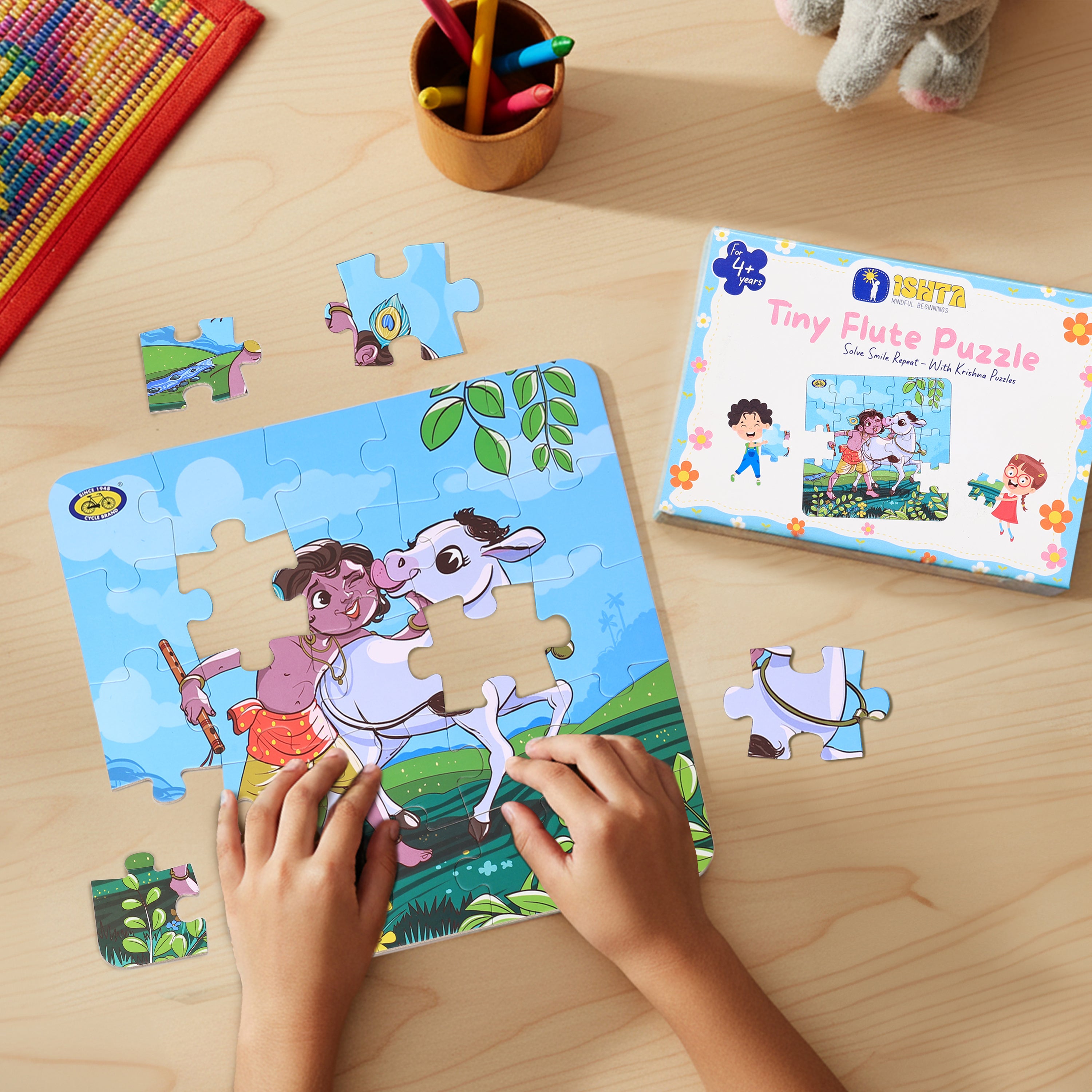 Krishna with Cow Kids Jigsaw Puzzle – Fun & Educational – Cycle.in