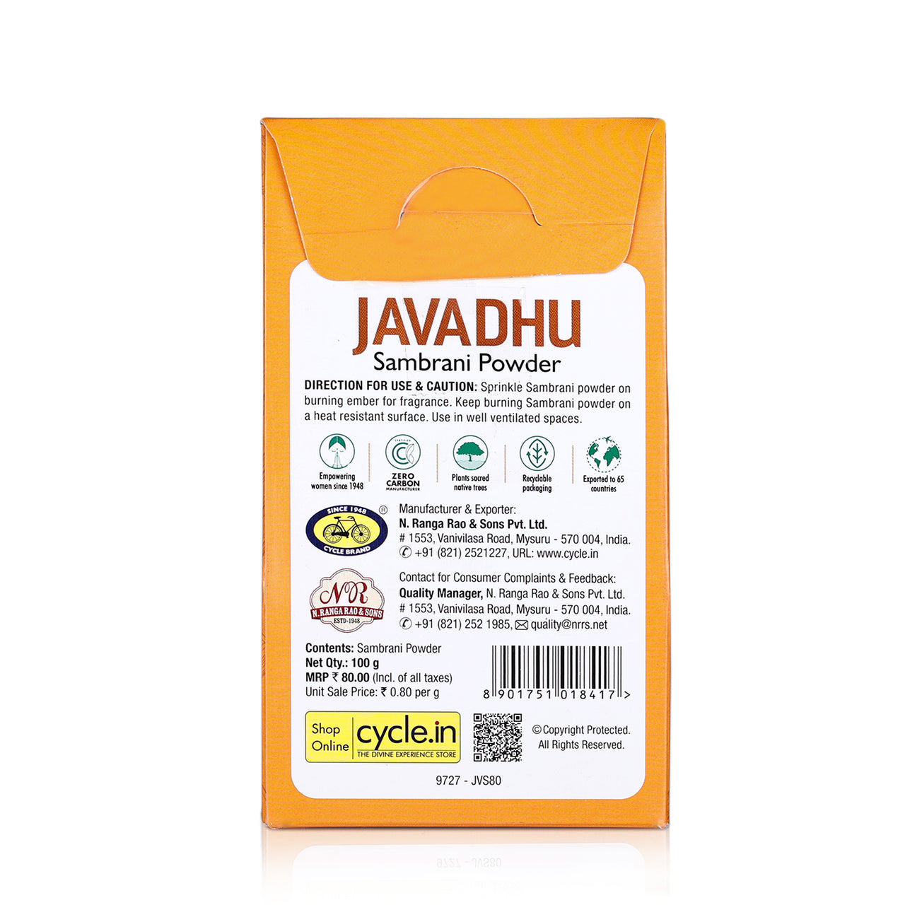 Javadhu Sambrani Powder – Cycle.in
