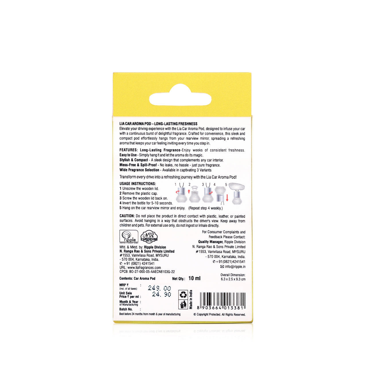 Citrus Zing Aroma Pod | Aroma in Motion – Cycle.in