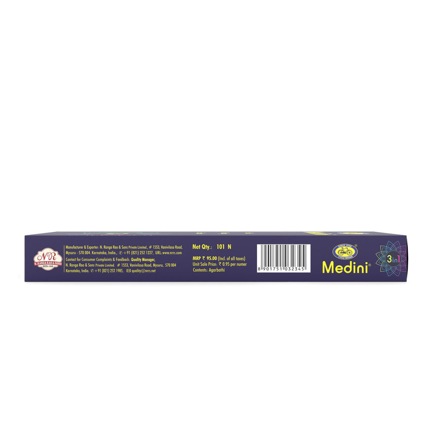 Medini Three in One Agarbatti Pack - Floral | Woody | Sandal Assorted ...
