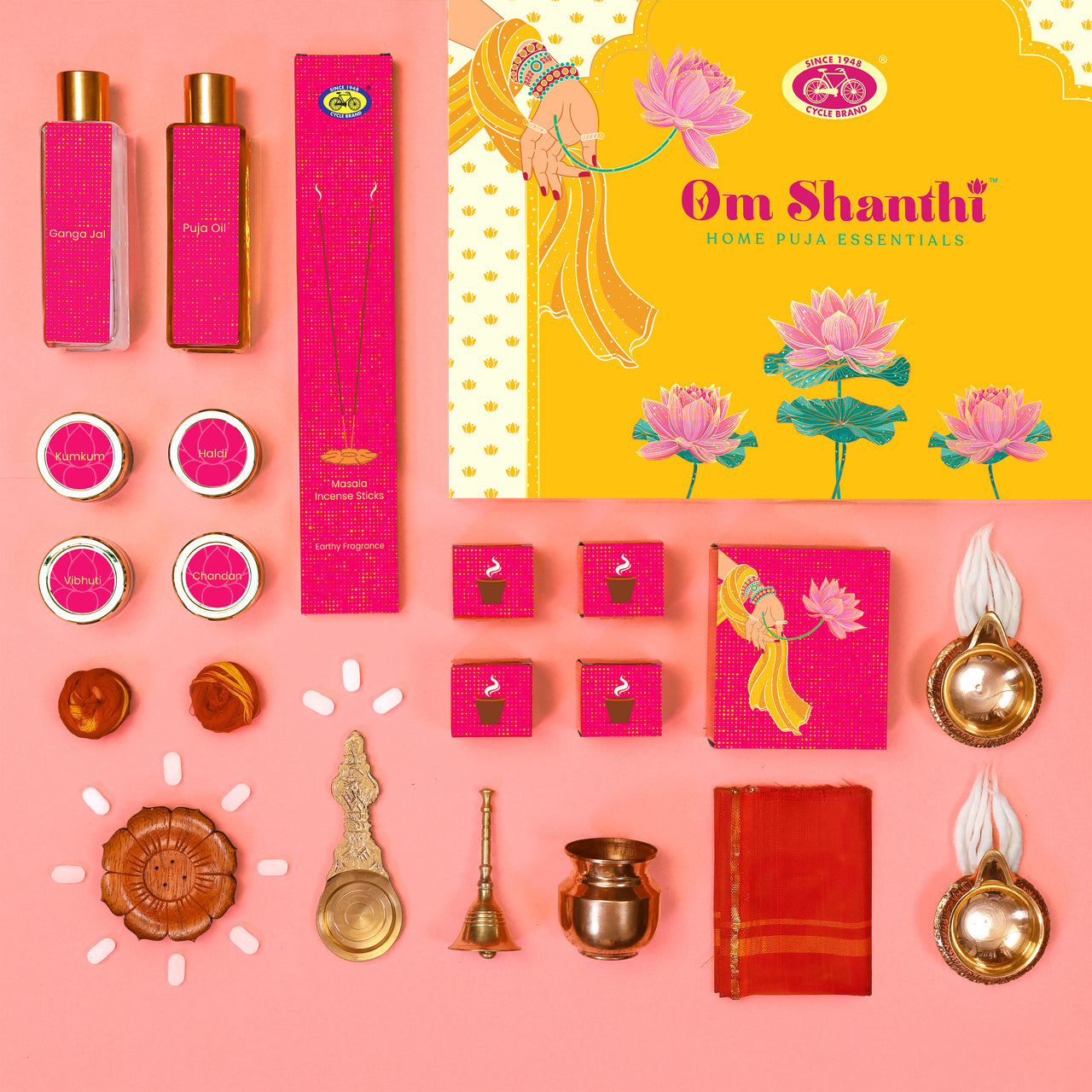 Om Shanthi Home Puja Essentials Box – Cycle.in