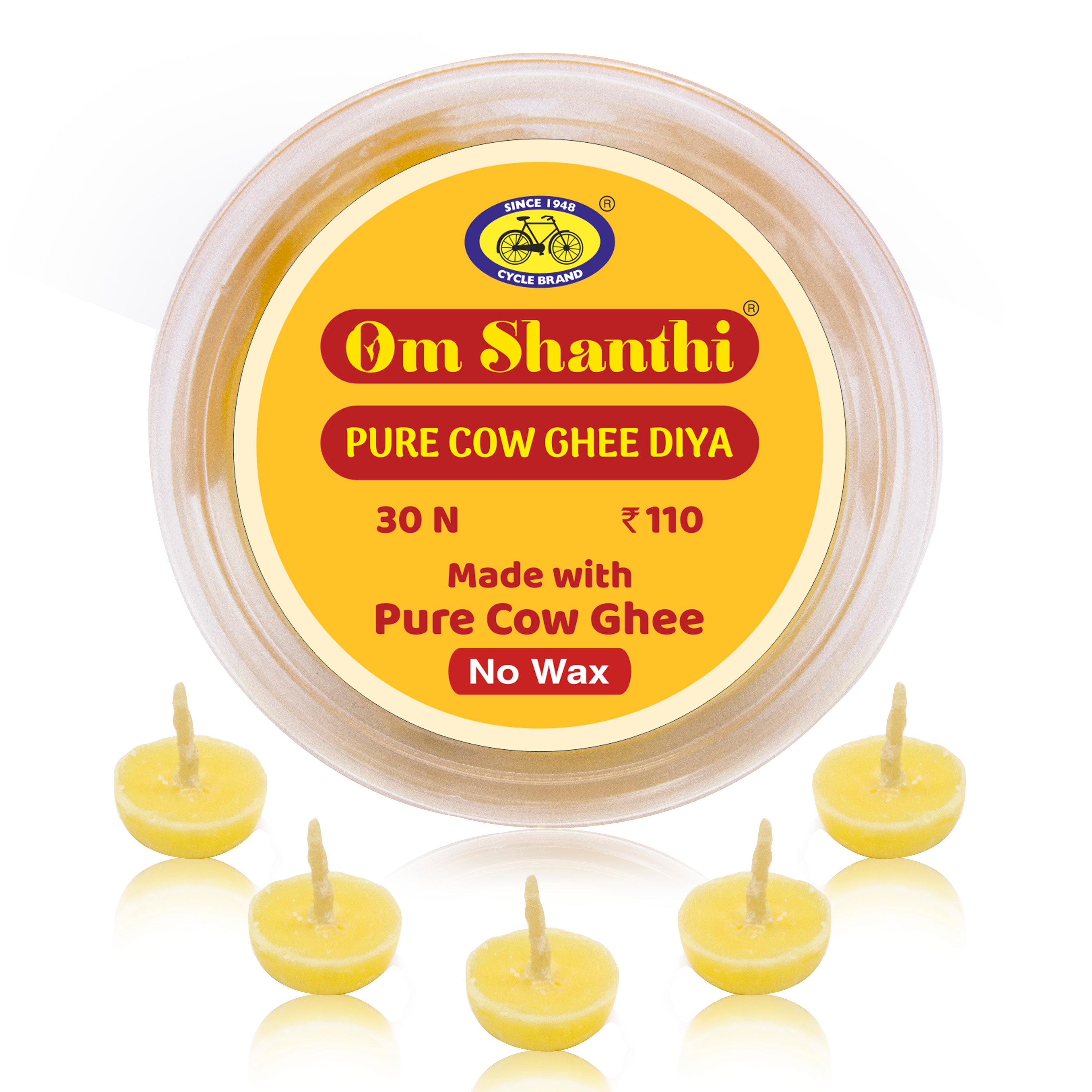 Om Shanthi Pure Cow Ghee Diya – Cycle.in