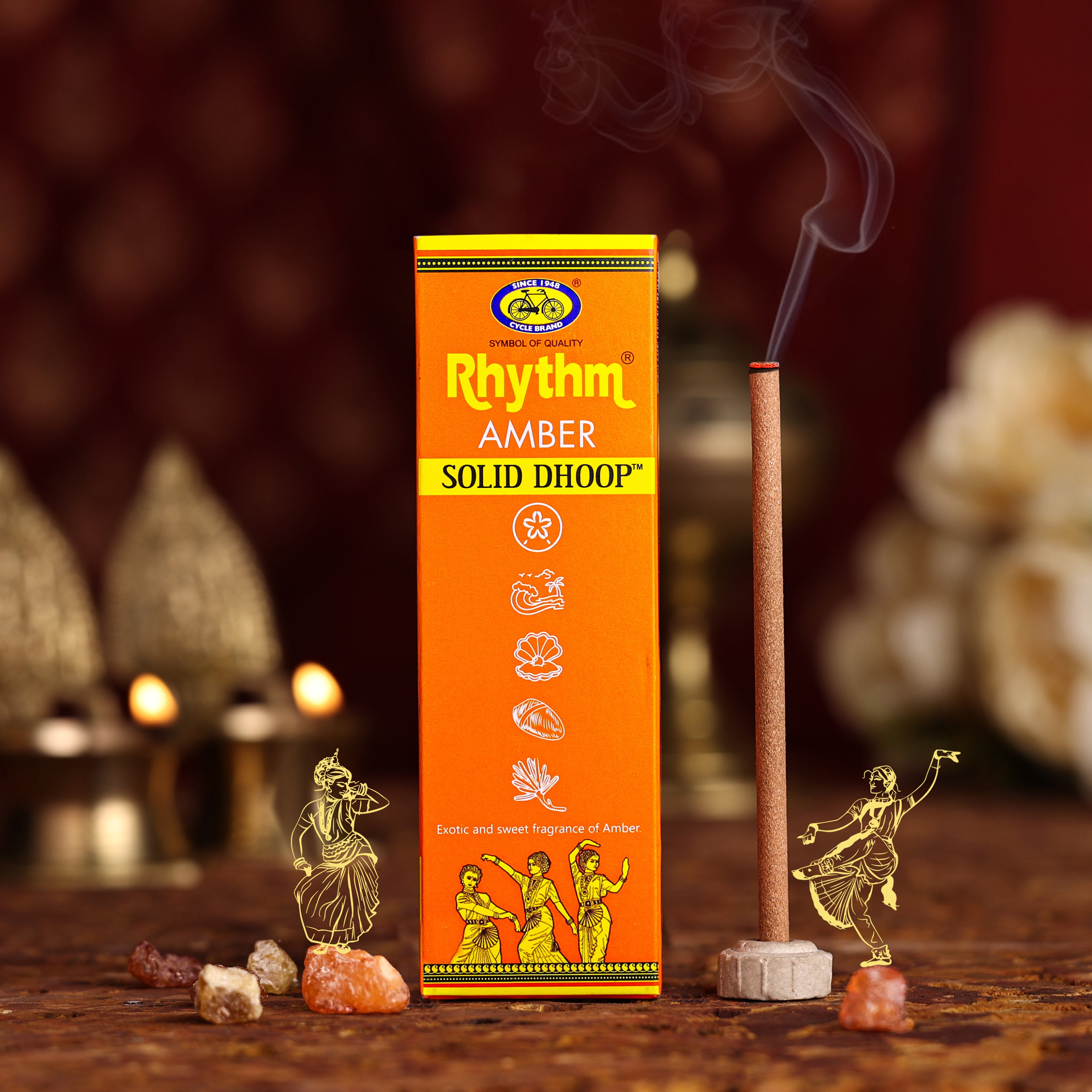 Rhythm Amber Solid Dhoop – Cycle.in