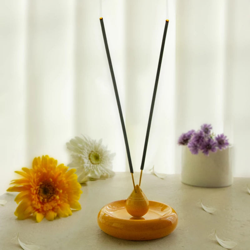 Caramel Handcrafted Wooden Round Agarbatti Stand and Ash Catcher – Cycle.in