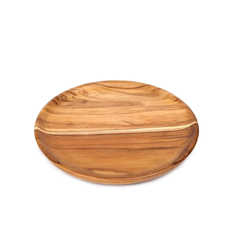Teak Smooth Plate Taper 10"/25.5cm (Wooden Plate) – Cycle.in