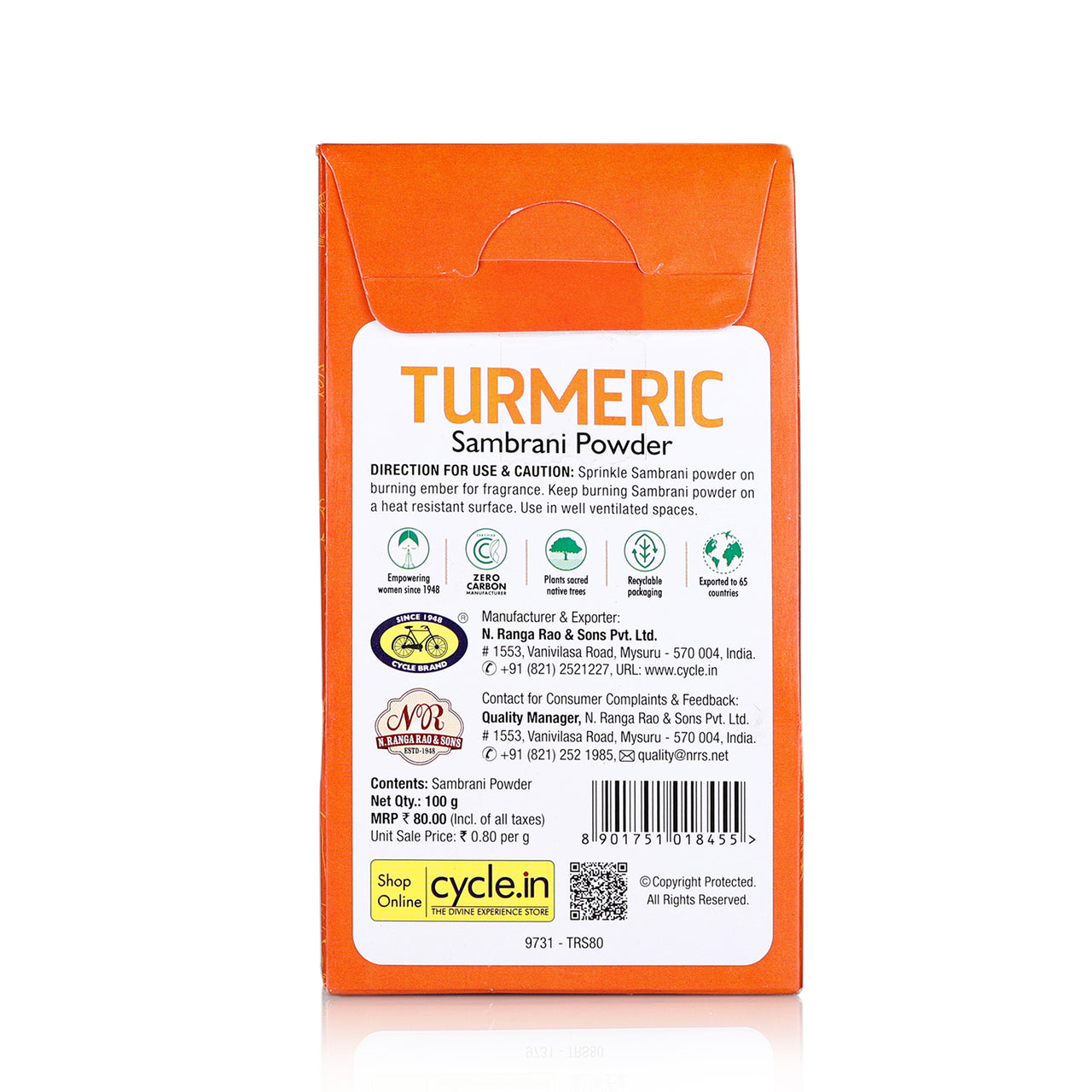 Turmeric Sambrani Powder – Cycle.in