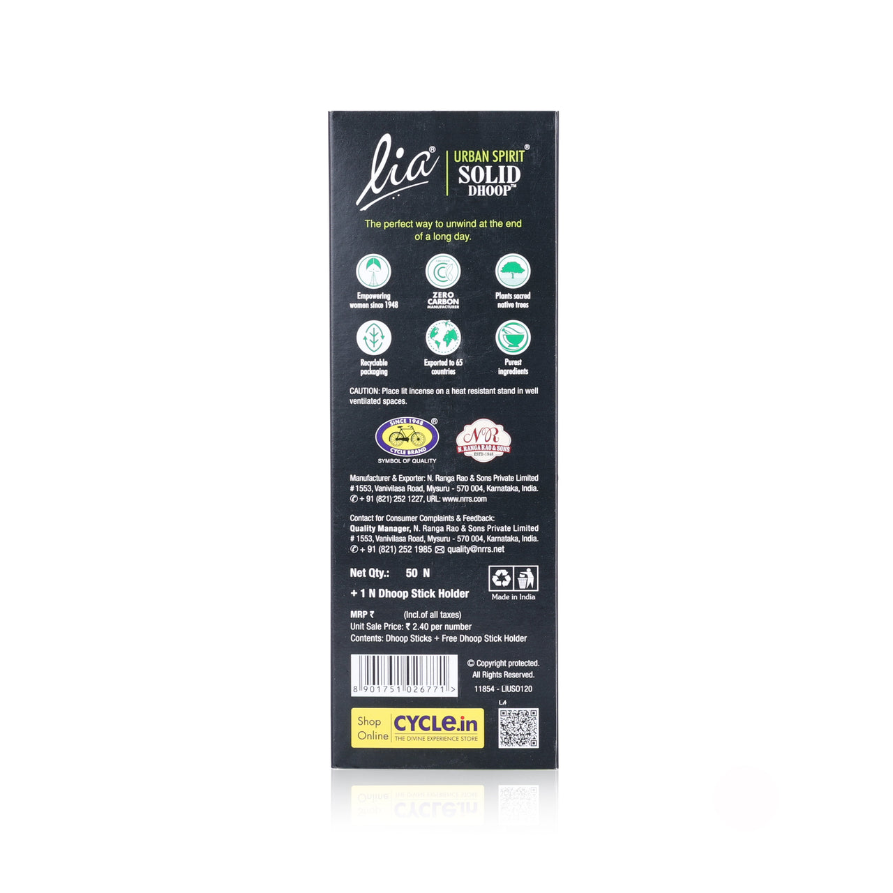 Urban Spirit Solid Dhoop - Lia Solid Dhoop Sticks – Cycle.in
