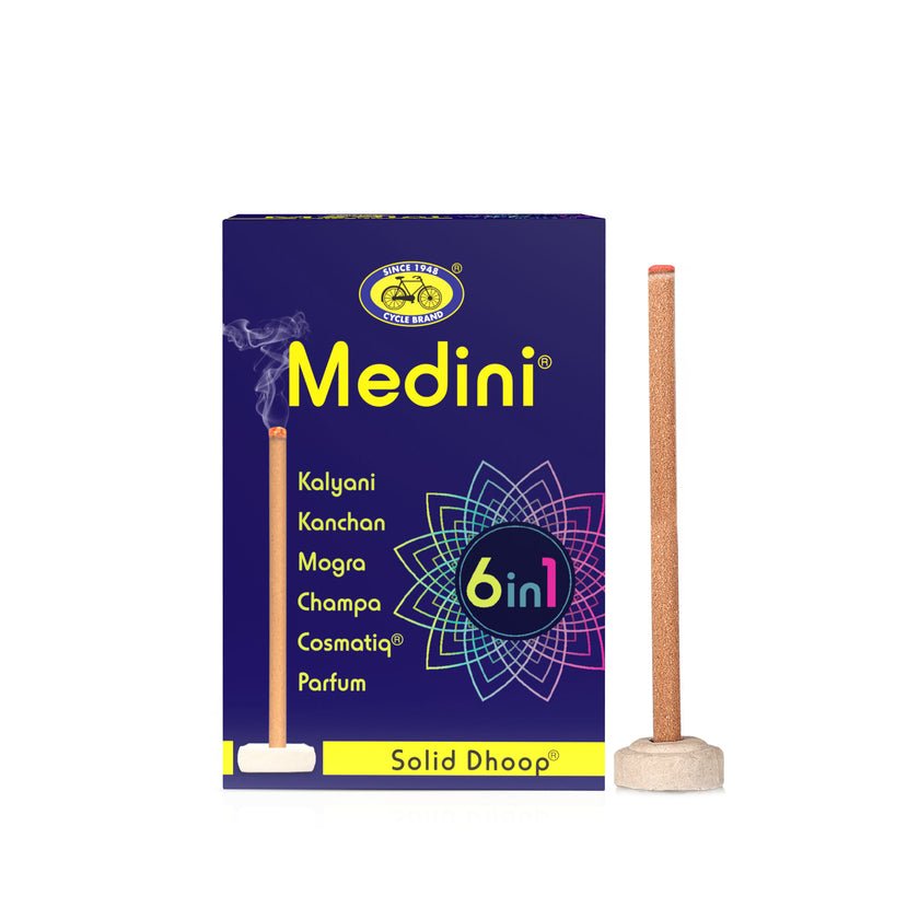 Medini 6 in 1 Premium Bambooless Solid Dhoop – Cycle.in
