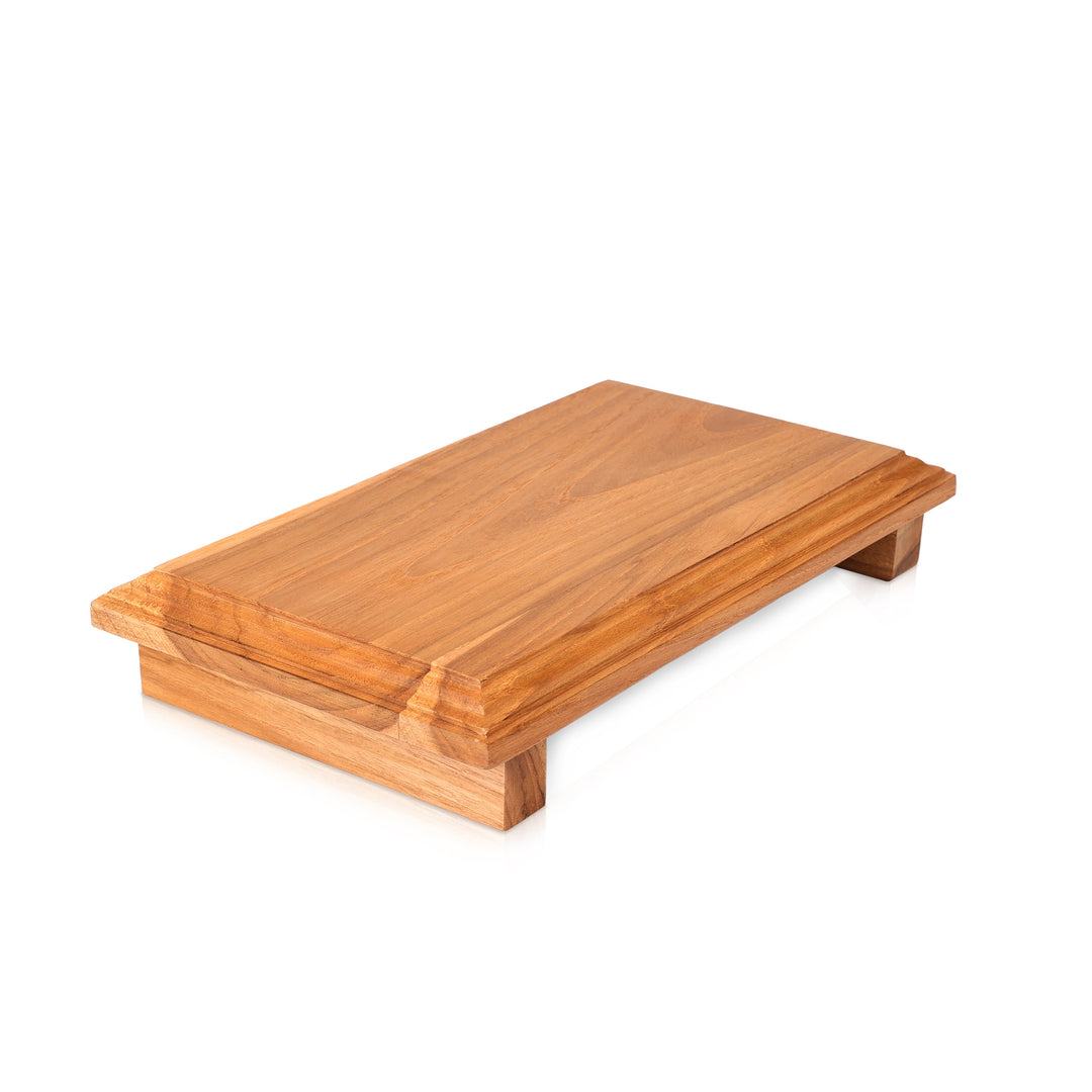 Handcrafted Teakwood Puja Peeta /Puja Asana | 10" x 6" – Cycle.in