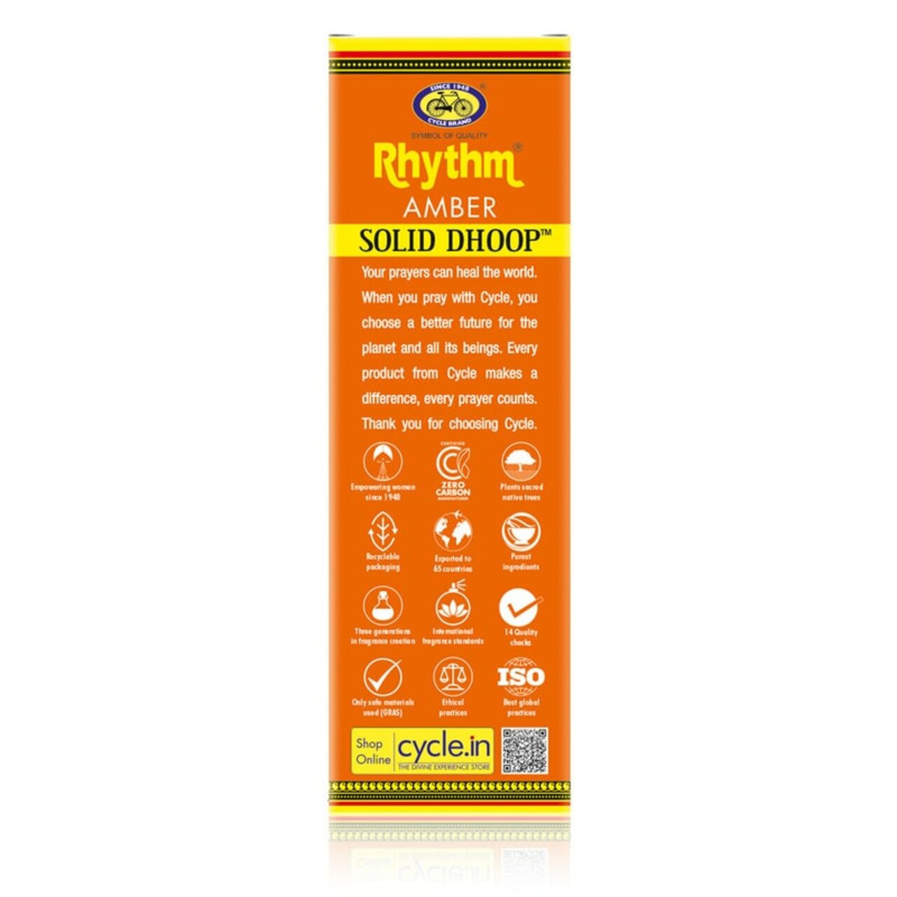 Rhythm Amber Solid Dhoop – Cycle.in