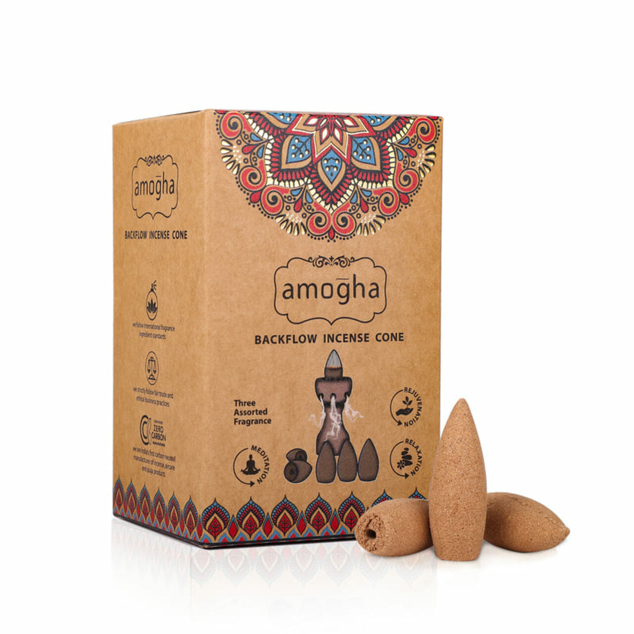 Amogha Backflow Incense Cones - 3 Assorted Variants – Cycle.in