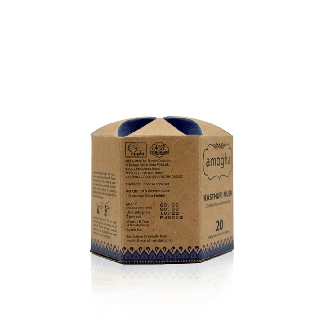 Amogha Kasturi Musk Incense Cones – Cycle.in