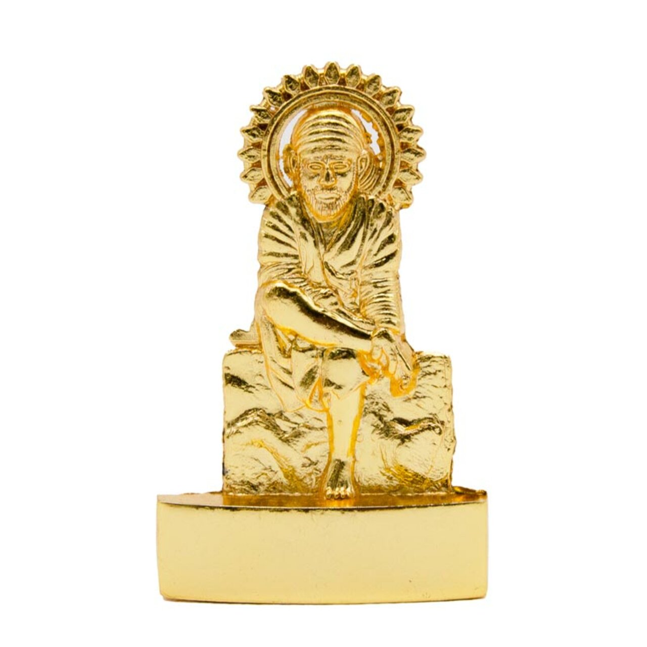 Sai Baba Idol _ Electroplated Golden Finish – Cycle.in